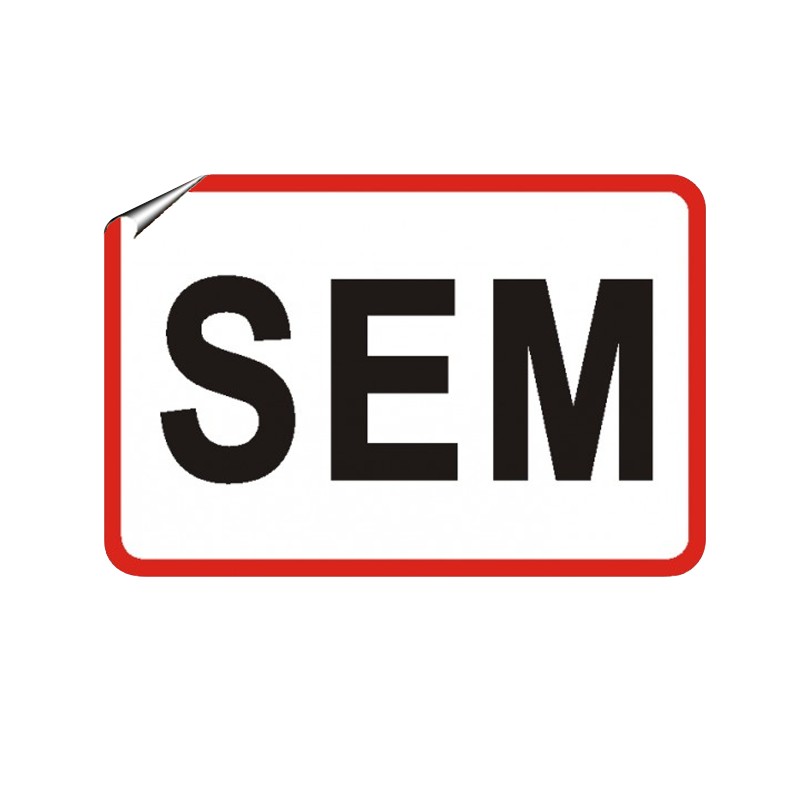 Samolepka SEM pro směr otevírání dveří | Informační tabulky ...